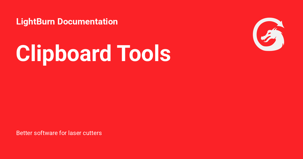 Clipboard Tools - LightBurn Documentation
